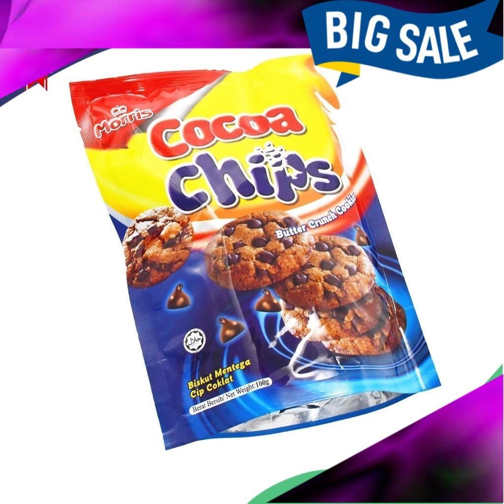 Biskut Coklat Chip, Biskut Chips Morris Cocoa Chips Butter Crunch ...