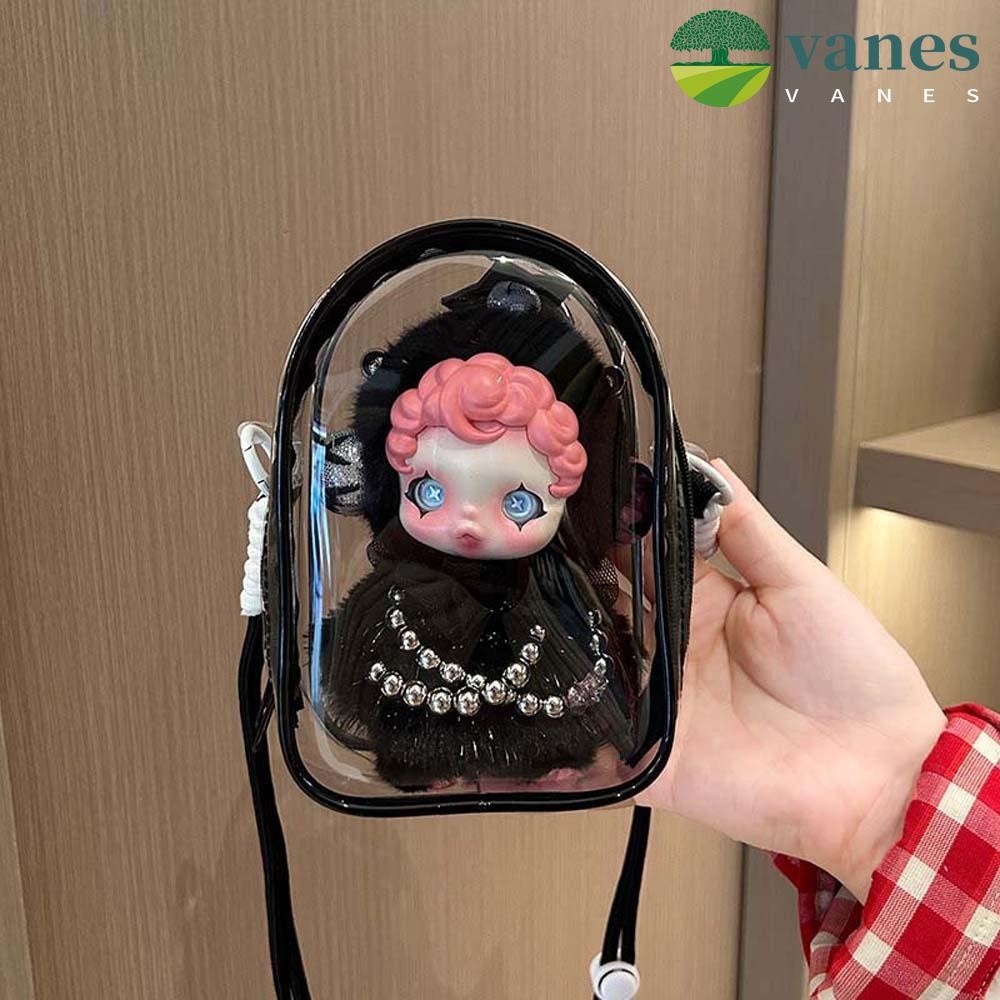 VANES Clear Outdoor Doll Bag, With Keychain Hanging Crossbody Bag Doll ...