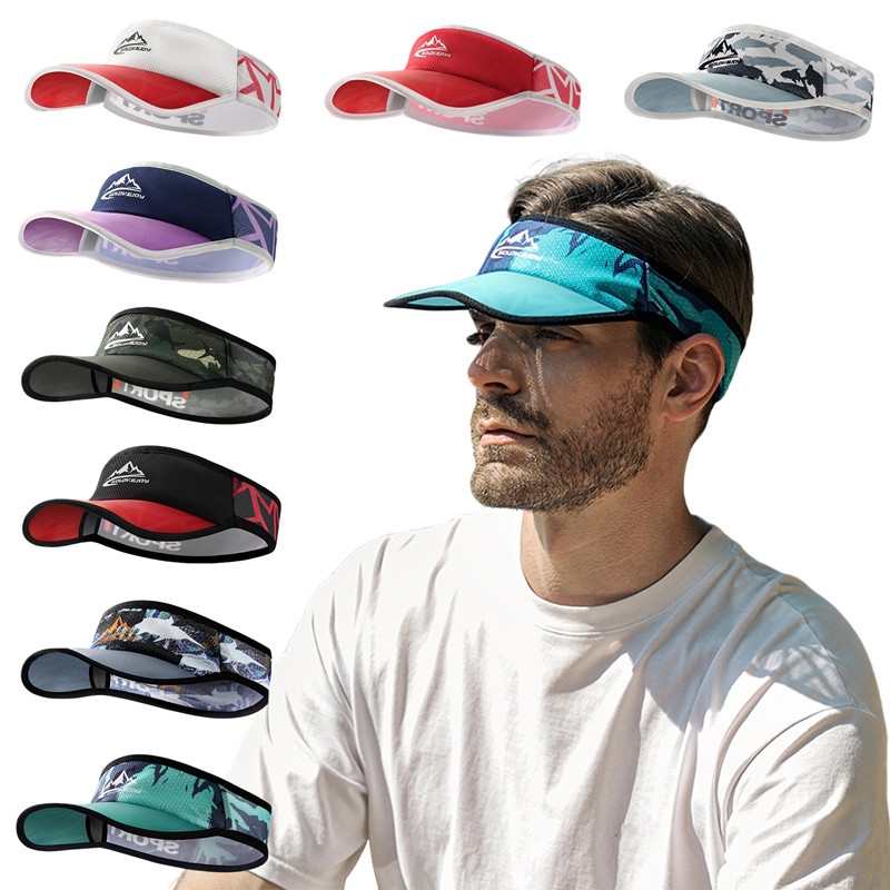 Cooling Stretchy Visor Men Mesh Baseball Cap Top Empty Tennis Golf Cap ...