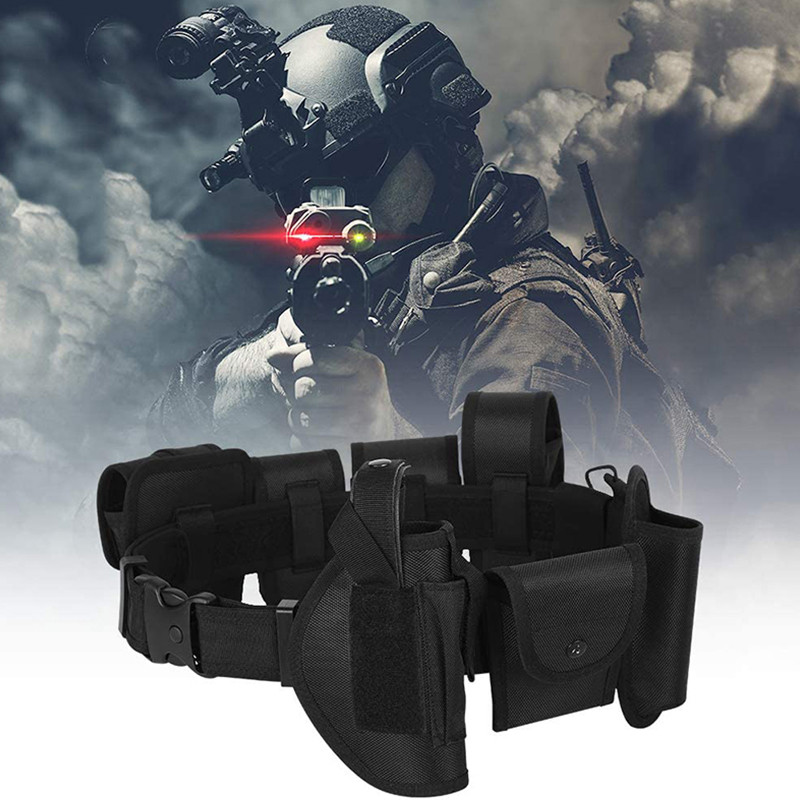 10 in 1 Army Utility Belt Waist Bag Security Police Guard Prison Pouch ...