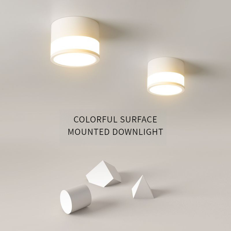 Open-Mounted Downlight Home Minimalist LED Ceiling Light Balcony Living ...