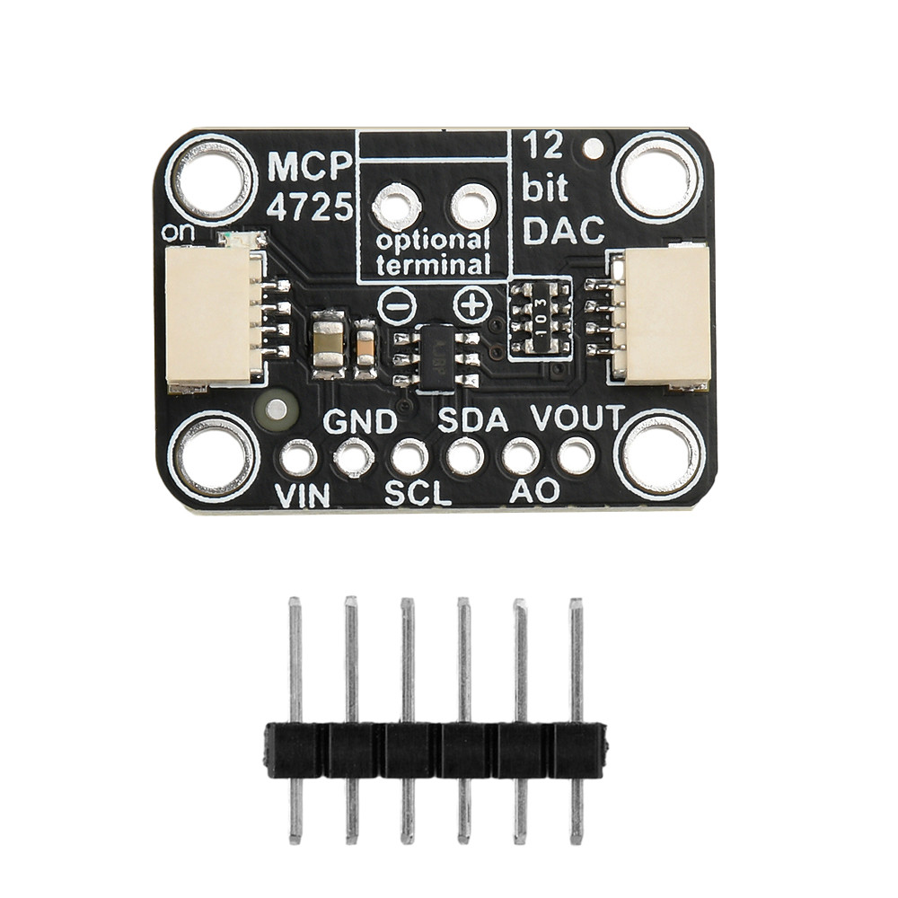 MCP4725 Breakout Board 12-bit I2C DAC Digital to Analog Conversion Module Compatible with STEMMA ...
