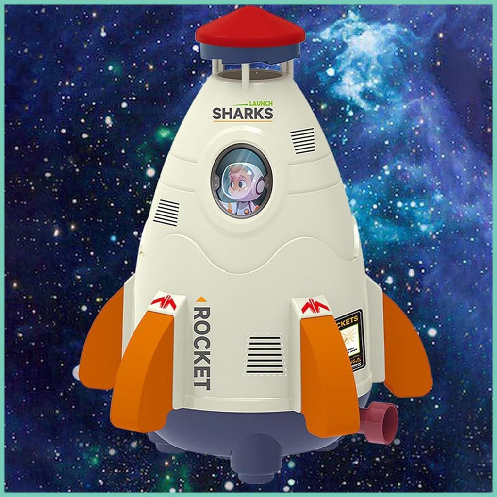 Rocket Sprinkler for Kids Outdoor Cartoon Kids Water Play Space Rocket ...