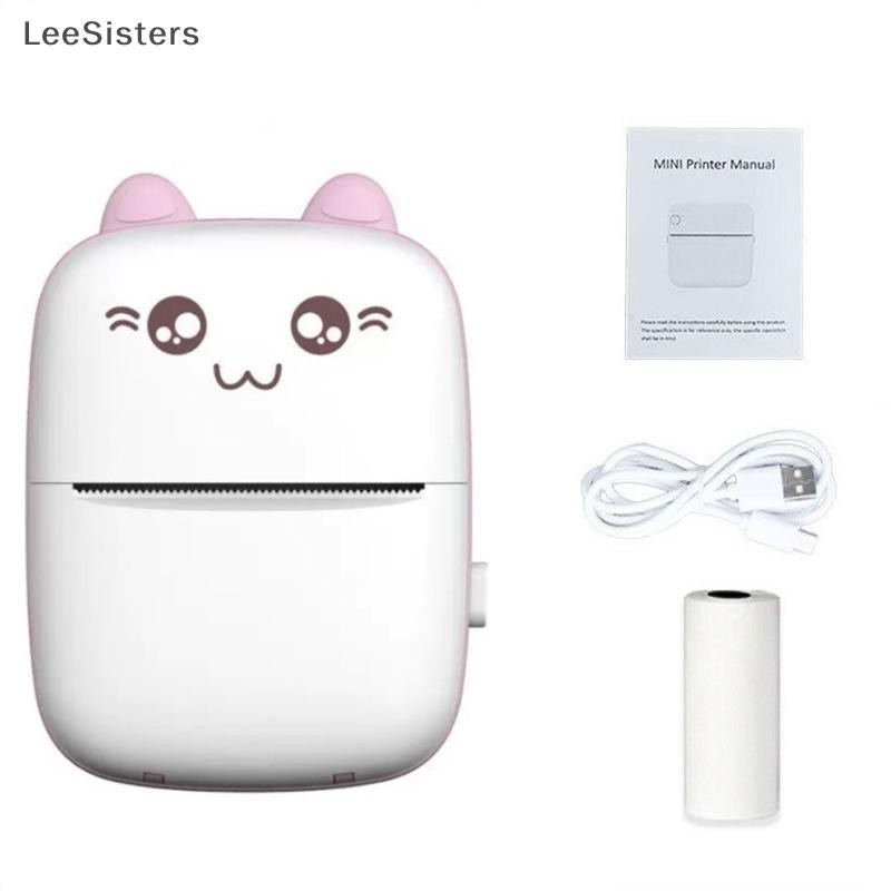 LeeSisters Mini Portable Thermal Printer Cat Shapes Lightweight ...