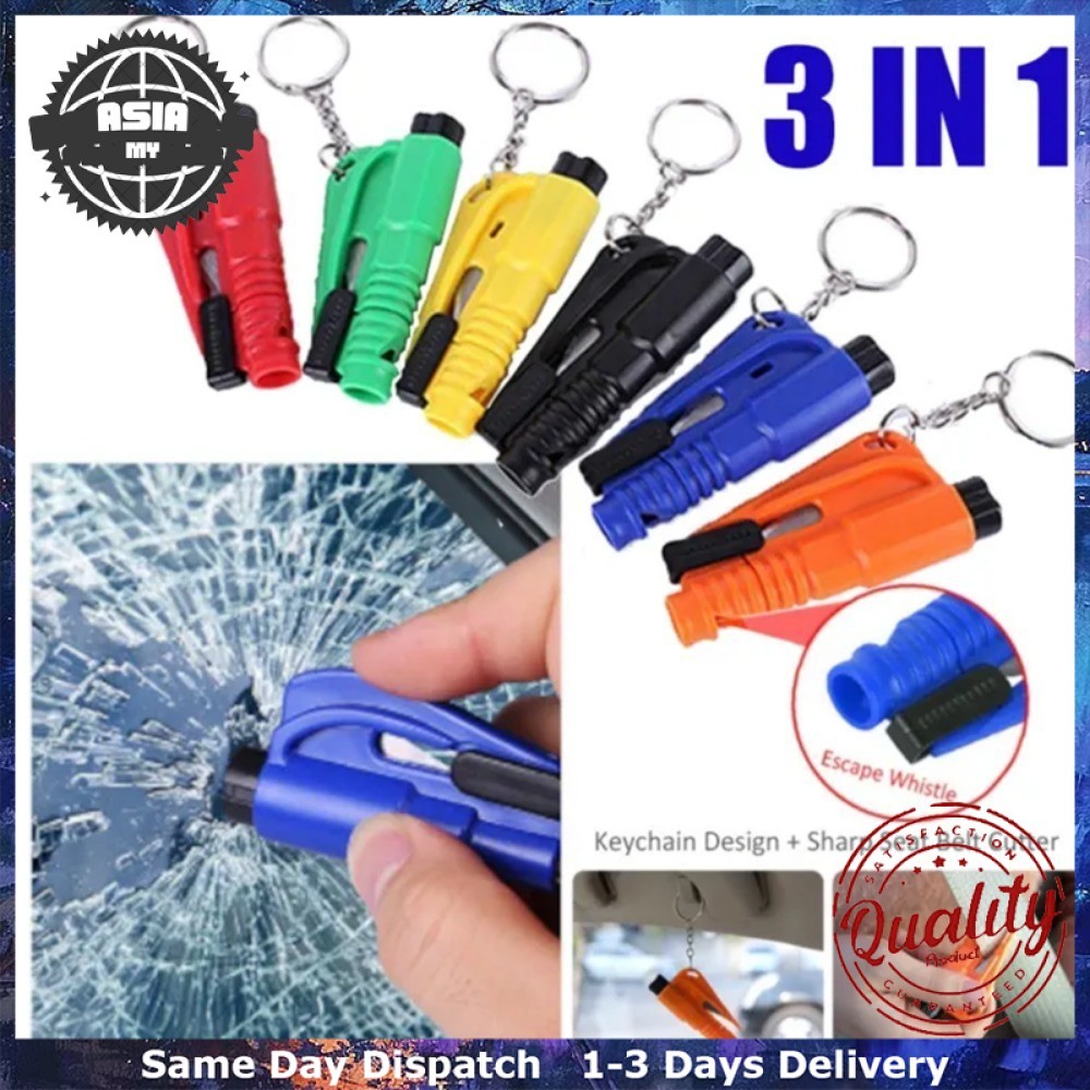 3 IN 1 Car Glass Broken Window Hammer Car With Lifesaving Hammer ...