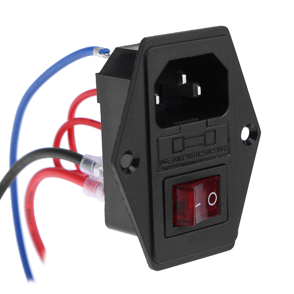 CHA 5# 10A 220V/110V Power Socket Black Fuse Switch Corrosion ...