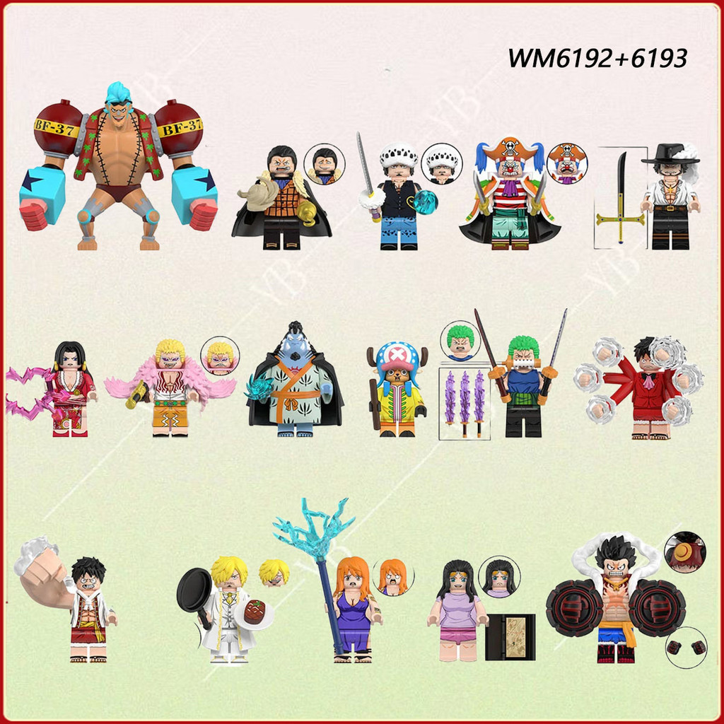Building Blocks minifigures Toys Cartoon Anime Franky One Piece ...