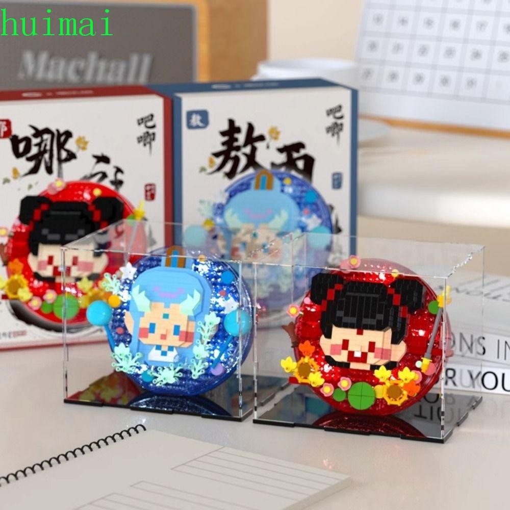 HUIMAI Nezha Puzzle Bricks, Badge Kawaii Nezha Model Building Blocks ...