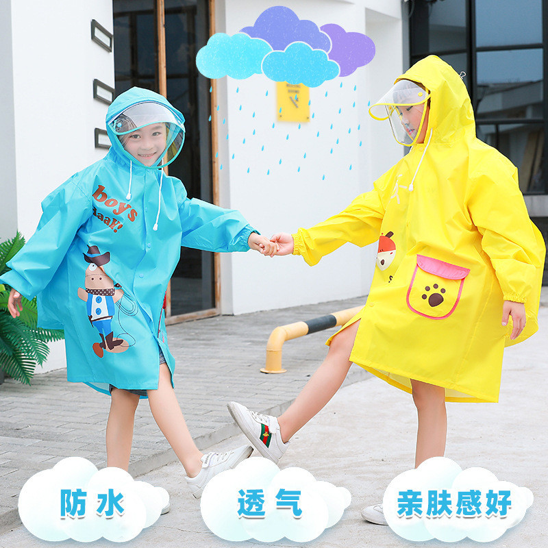 Straw Straw raincoat Children raincoat Girls Boys Cute Cartoon raincoat Thickened Full Body ...