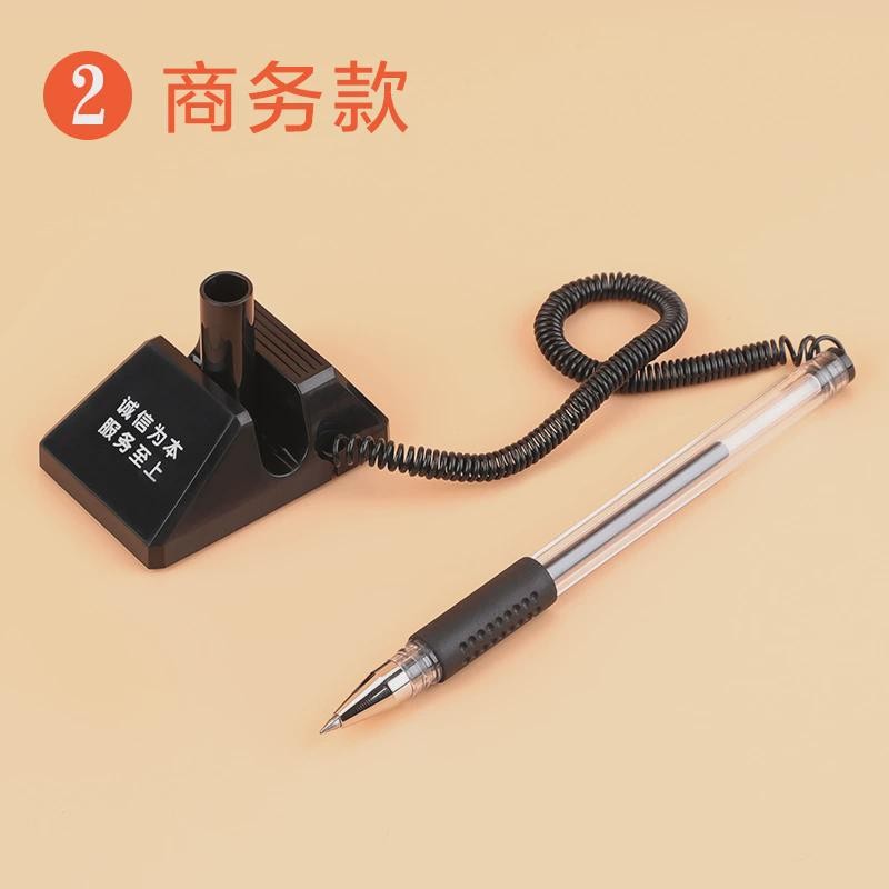 Menulis Gel Pen Kaunter Desktop Pelekat Pen dengan Tali Tetap Meja ...
