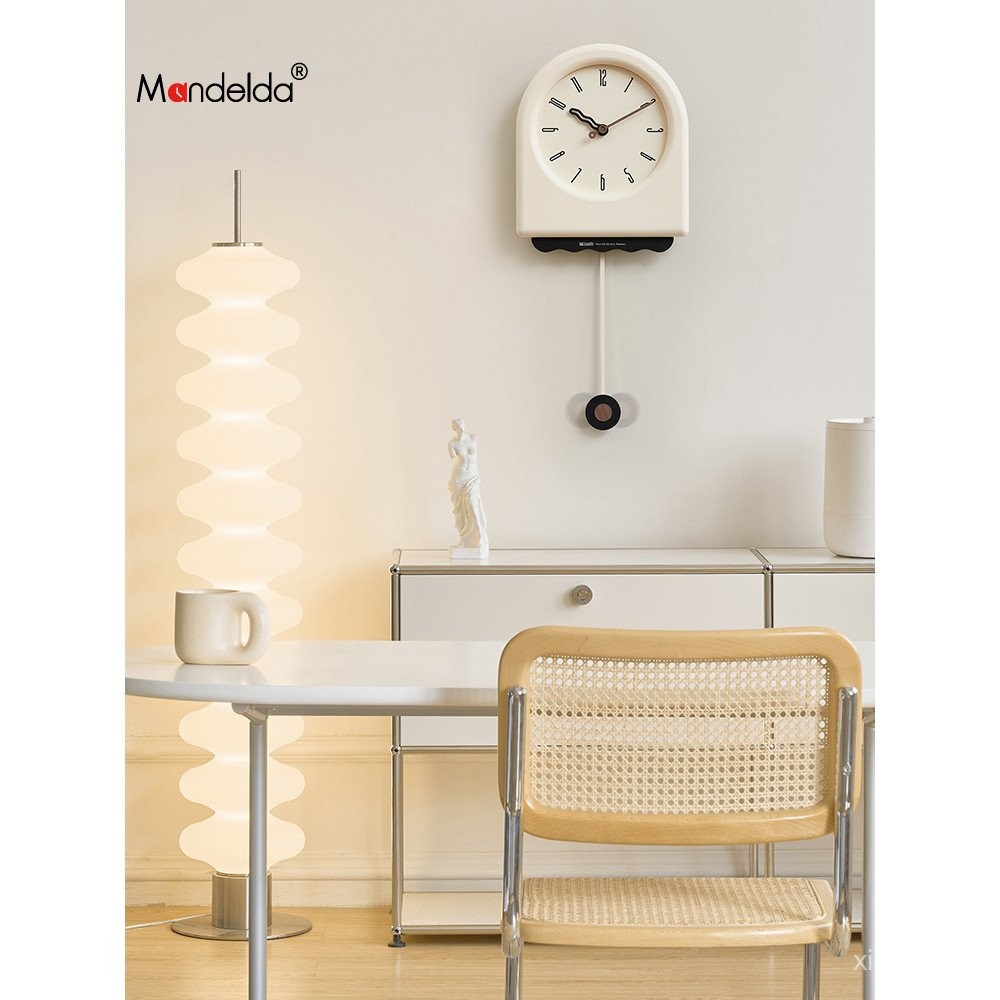 Mandelda Perforated Modern Minimalist Wall Clock Living Room Cream ...