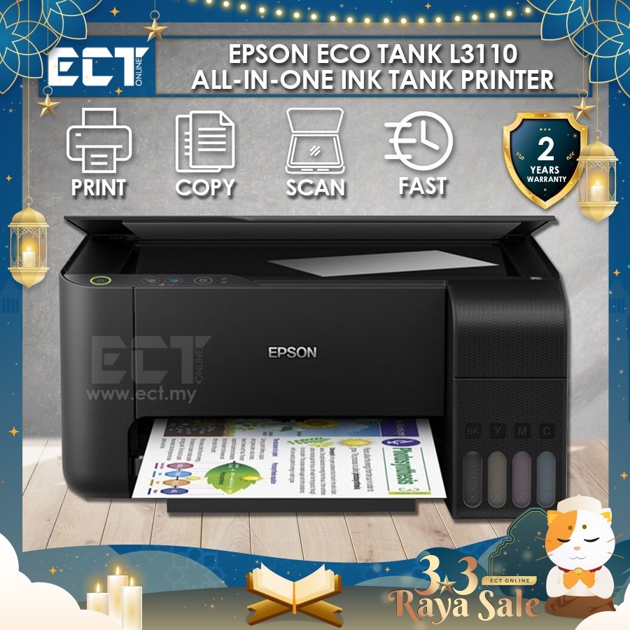 Epson Eco Tank L3110 / L3210 All-In-One Ink Tank Printer | Shopee Malaysia