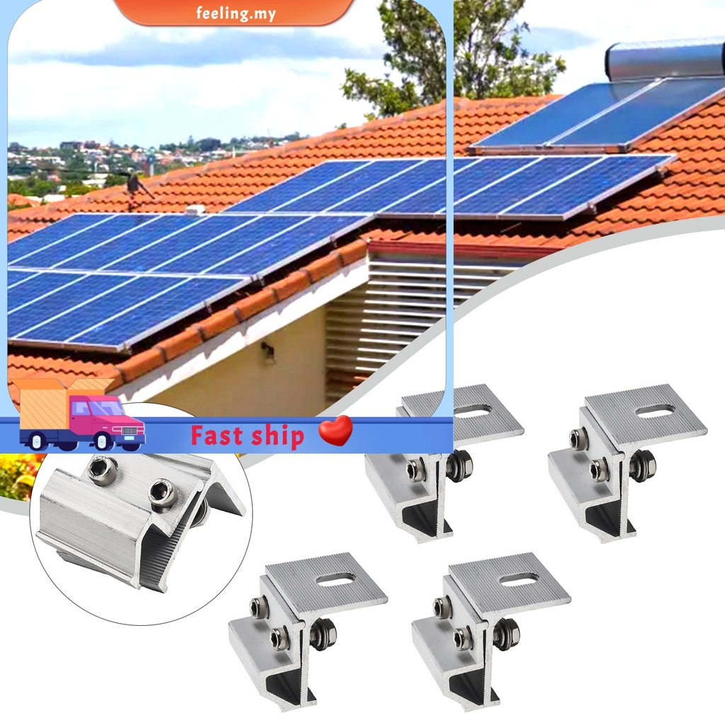4X Solar Panel Clamp Roof Mounting Bracket Fixing Clips Panel Fixing ...
