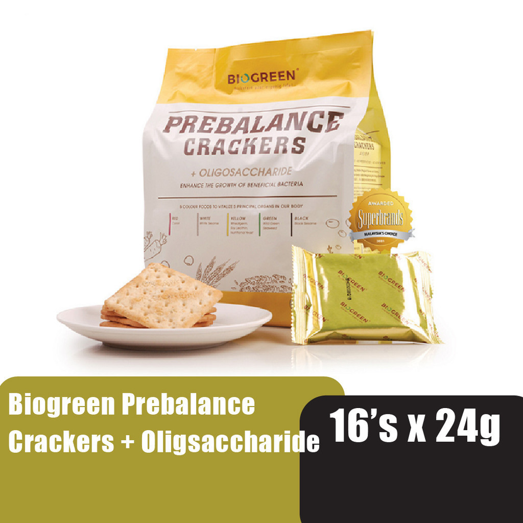 BIOGREEN Pre Balance Crackers + Oligosaccharide 24g X 16'S Biskut Halal ...