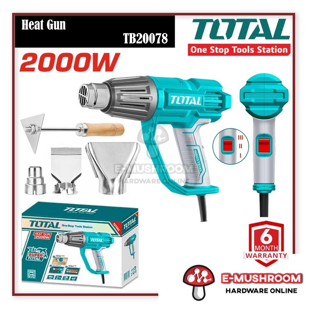 Total TB20078 Heat Gun 2000W | Shopee Malaysia