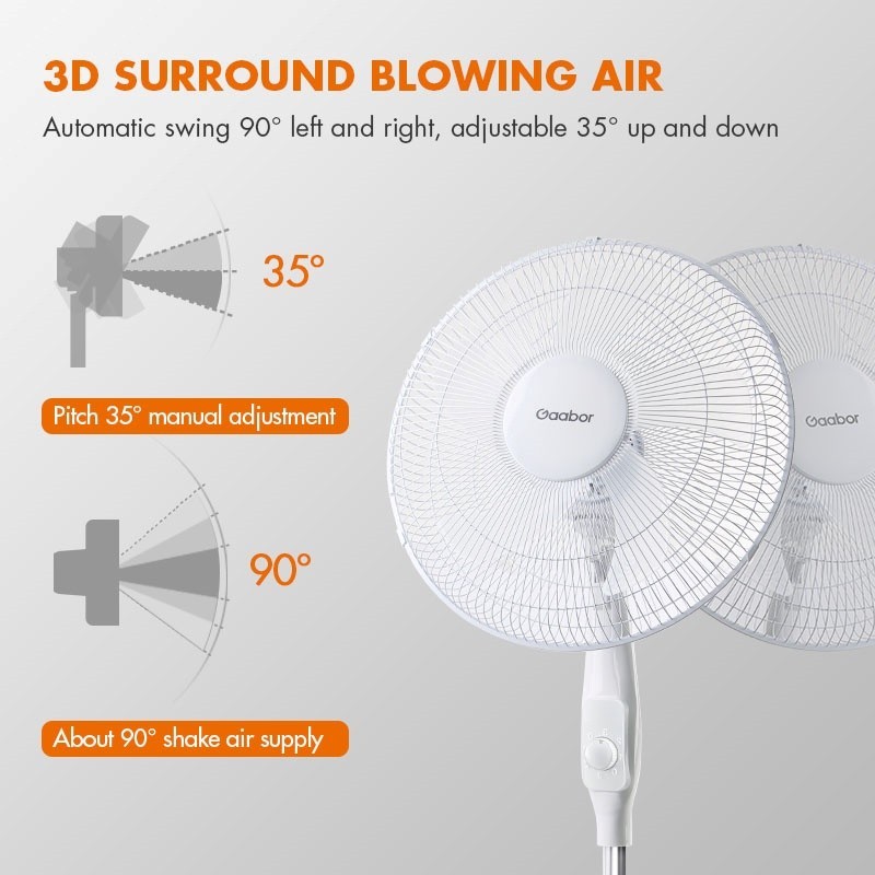 [Shopee Choice] Gaabor Fan 45W 3 Speed Adjustment Quiet Lightweight Low ...
