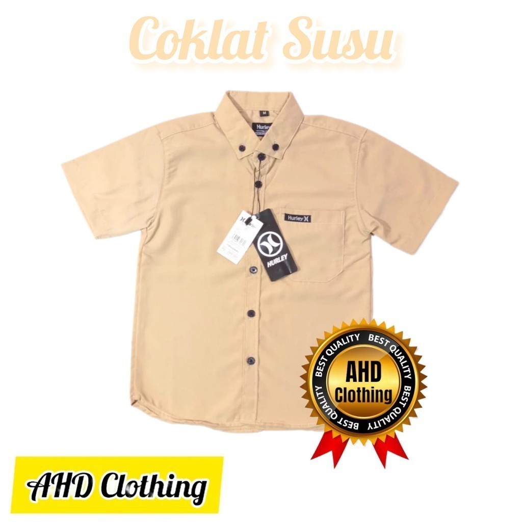 KEMEJA Milk chocolate children's short-sleeved shirt aged 1-14 years ...