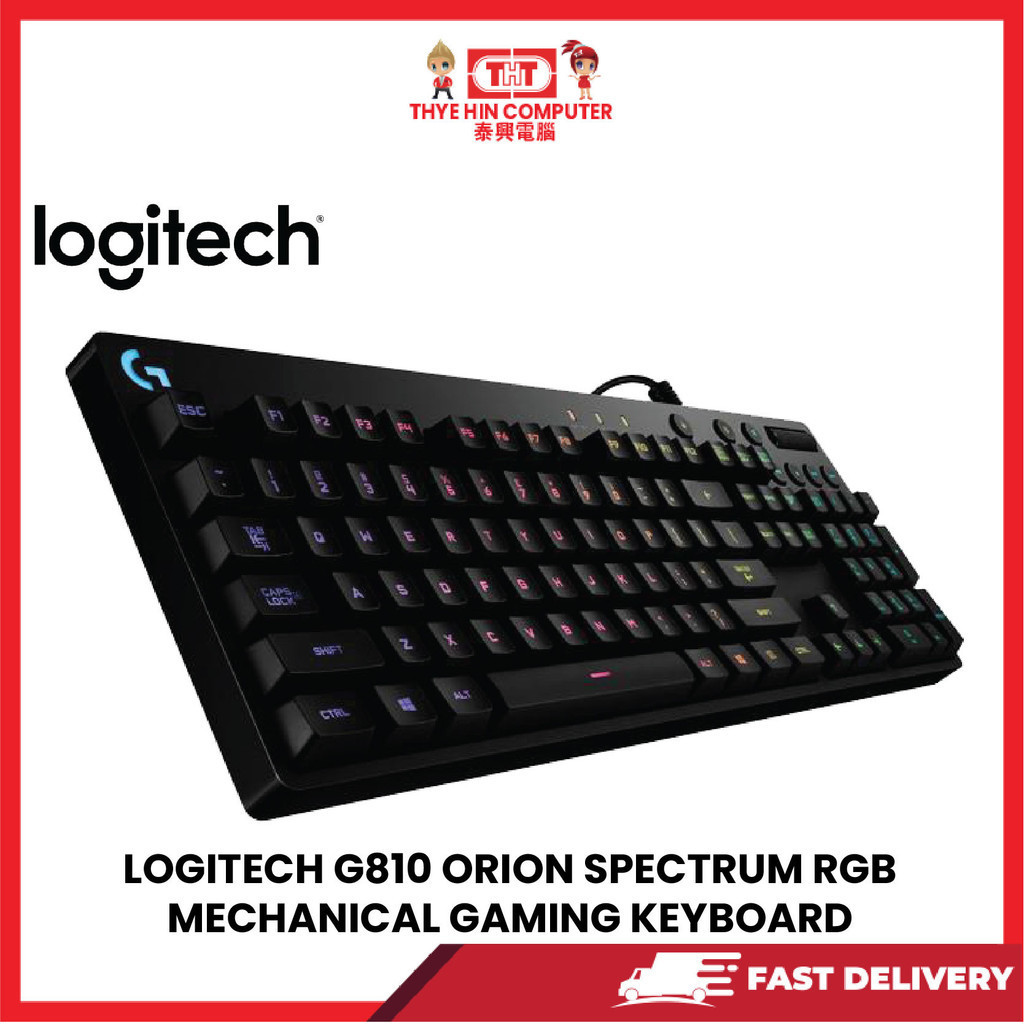 LOGITECH G810 ORION SPECTRUM RGB MECHANICAL GAMING KEYBOARD | Shopee ...