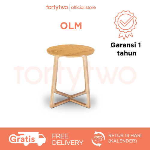 KAYU Fortytwo Olm V-Leged Round Sofa Dining Table - Minimalist Wooden ...