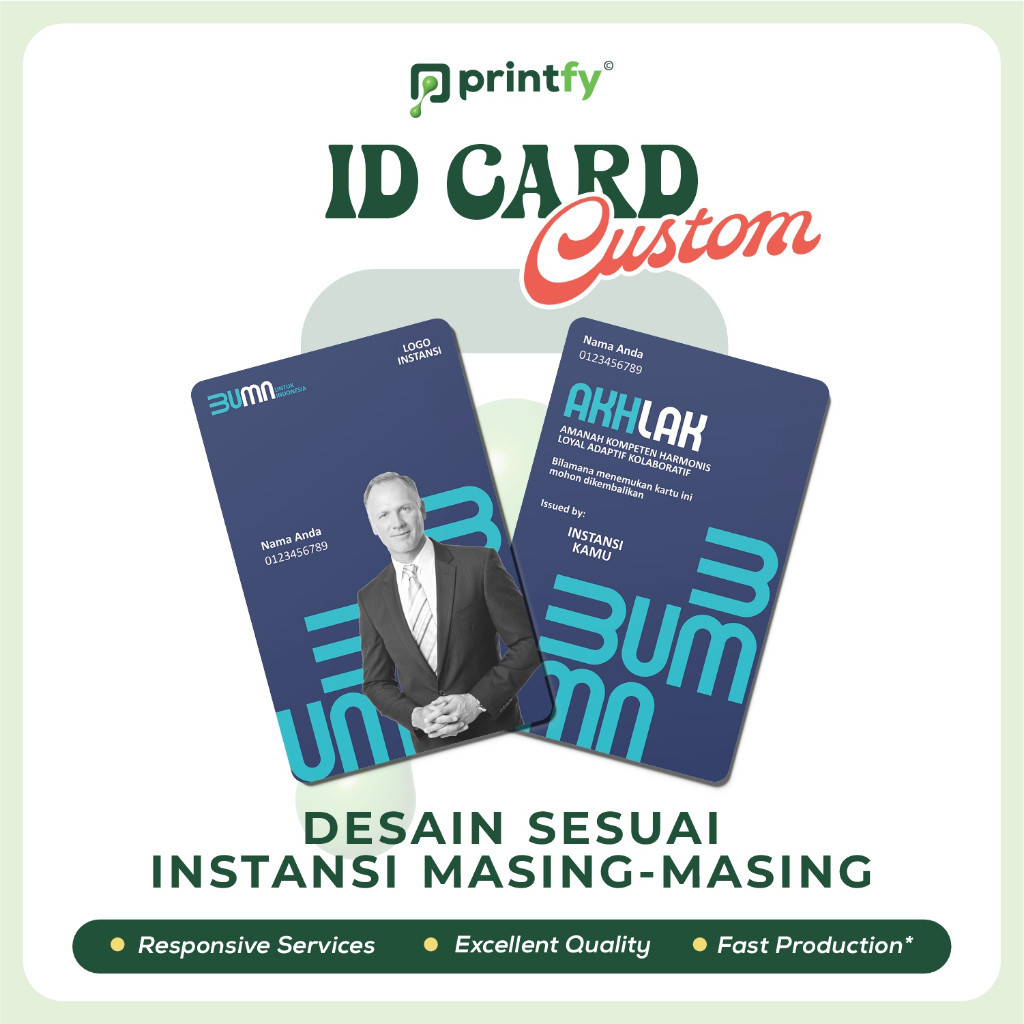 Print Member ID Cards PVC Student Cards, UNIT (Printfy.id) | Shopee ...