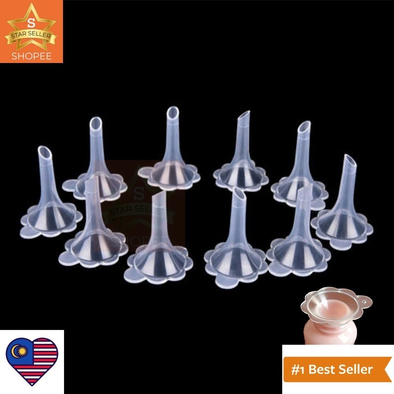 (MW)5Pcs Mini Plastic Funnel / Small Mouth Dispensing Perfume Liquid ...