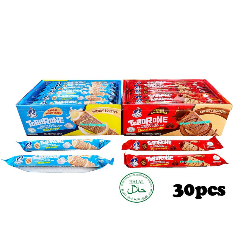 【30pcs】Twinfish Toborone Tobo one Cereal Based Snack Chocolate Milk ...
