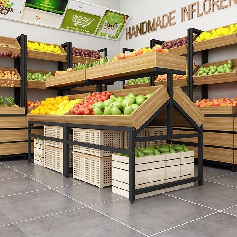 Vegetable And Fruit Shelf Display Rack Display Cabinet Supermarket ...