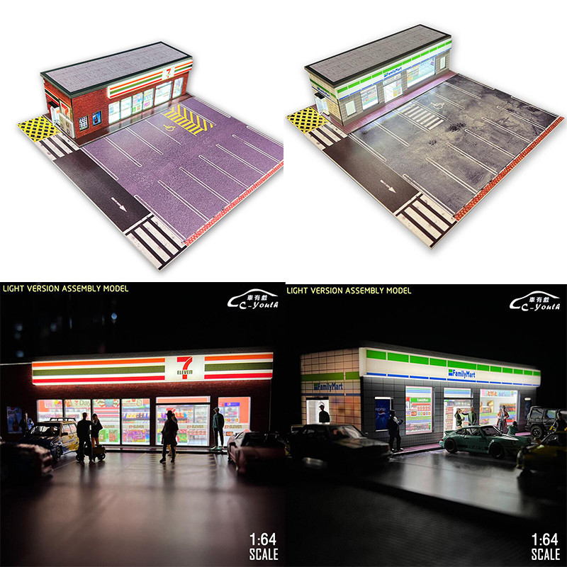 C-Youth 1:64 Led Light Diorama 711 /FamilyMart assembly model | Shopee ...