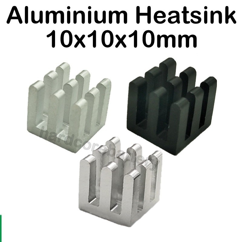 Heatsink 10x10x10 mm Aluminium Clear silver Black Anodized heat sink ...