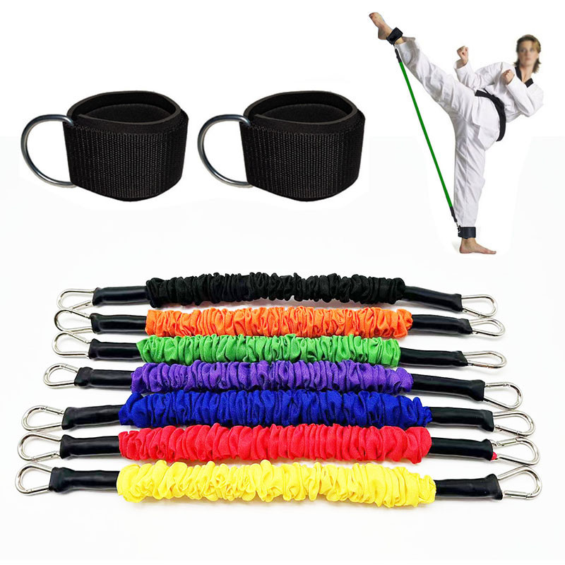 Taekwondo Boxing Kick Rope Leg Strength Training Tension Rope Rubber ...