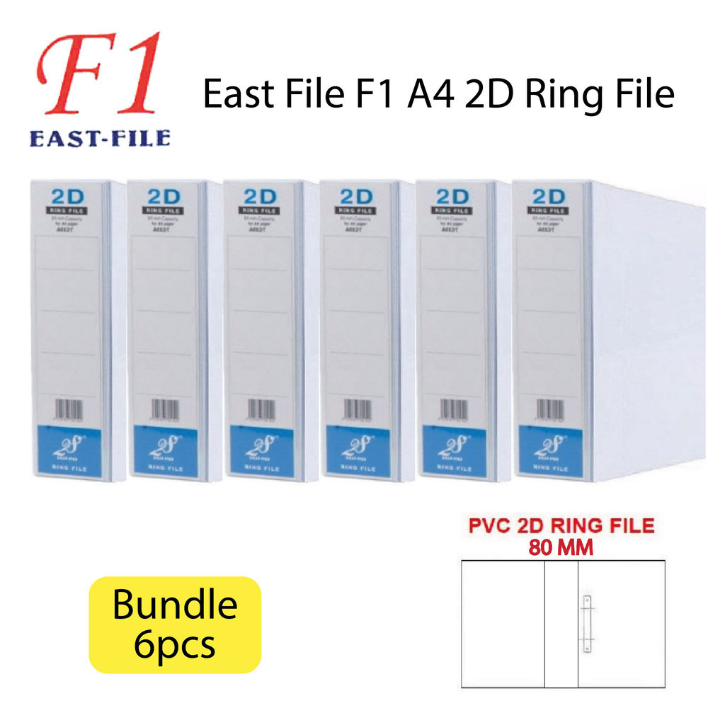 East File F1 A4 2D Ring File 80mm Bundle (6pcs) | Shopee Malaysia