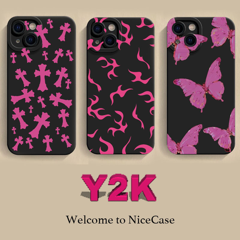 Y2K Casing For iPhone 15 14 Plus Pro Max 13 12 Mini Pro Max 11 Pro Max ...