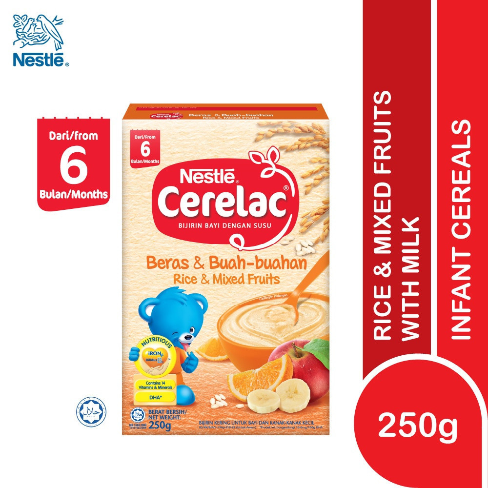 Nestle cerelac rice & mix fruit 6M+ (250G) | Shopee Malaysia