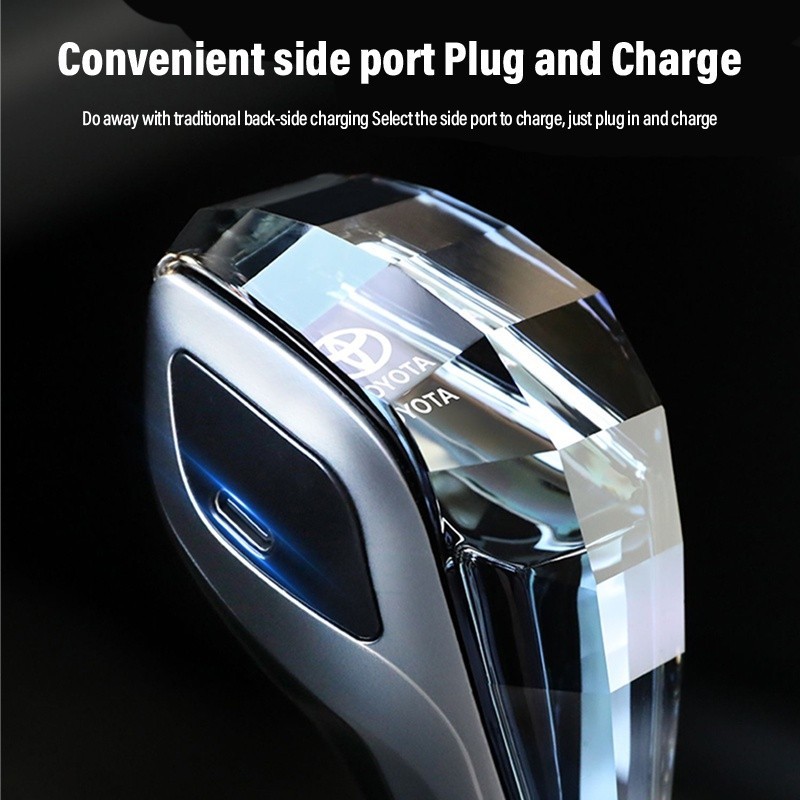 Crystal Gear Shift Knob Handle Gear Stick Car Gear Knob LED Light Shift ...