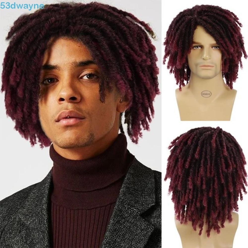 DWAYNE Crochet Twist Hair, Ombre Brown Rasta Short Braided Wig, Reggae ...