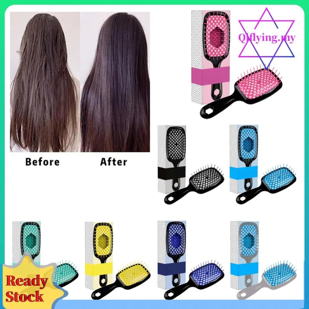 Air Cushion Comb Wet & Dry Barber Comb Mesh Fluffy Hair Brush for All ...