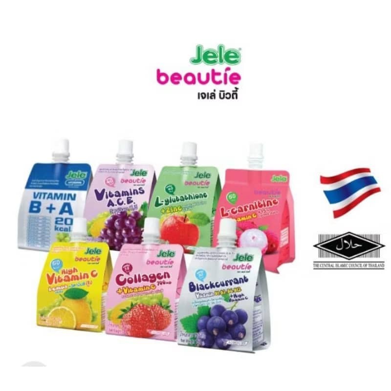 JELE BEAUTIE 140G X 3 PEK (JELI MINUMAN BUAH BUAHAN) | Shopee Malaysia