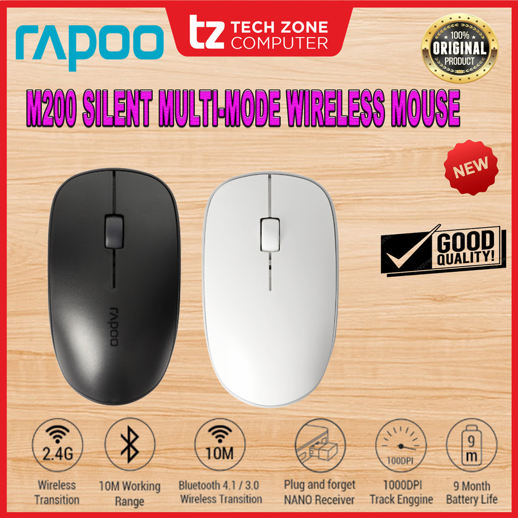 RAPOO M200 SILENT MULTI-MODE WIRELESS MOUSE | Shopee Malaysia