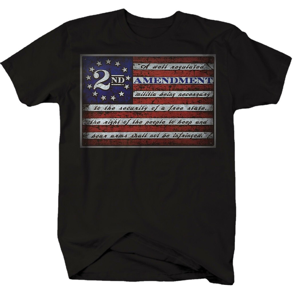 2Nd Amendment American Flag Gun Rights Tshirt Mens cotton | Shopee Malaysia