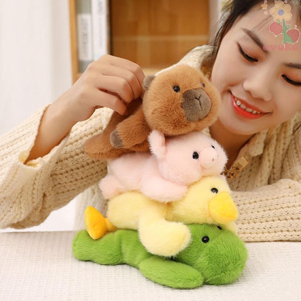 AVUKA Capybara Plush Doll, Lying Posture Yellow Duck Simulation Animal ...