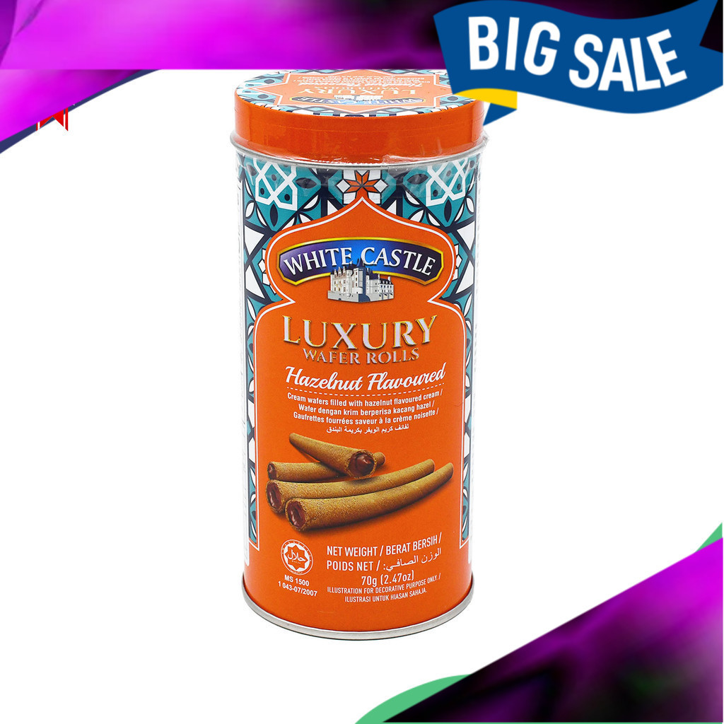 Wafer Gulung, Biskut Gulung, White Castle Luxury Cream Wafers With ...
