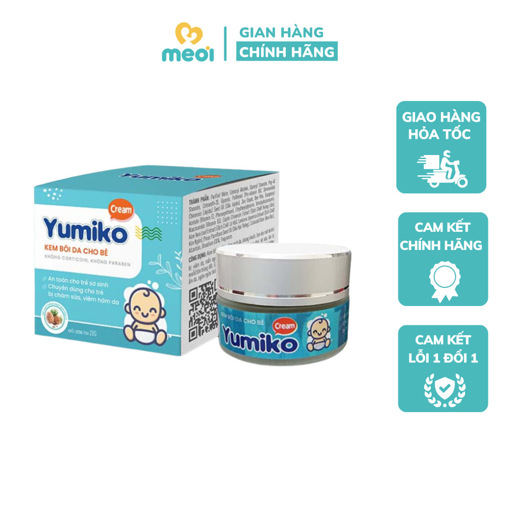Yumiko skin cream 20g helps care for baby's skin with eczema and diaper ...