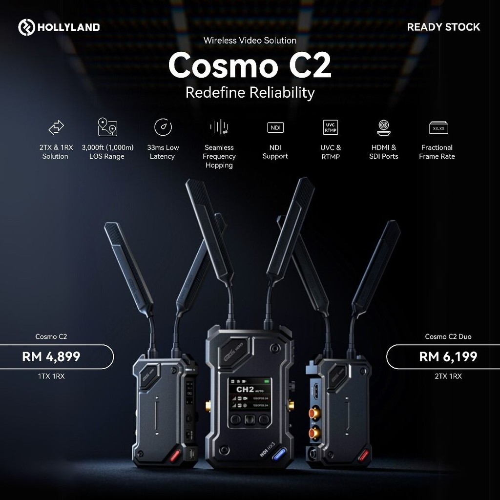 Hollyland Cosmo C2 HDMI/SDI Wireless Video Transmission System | Shopee ...