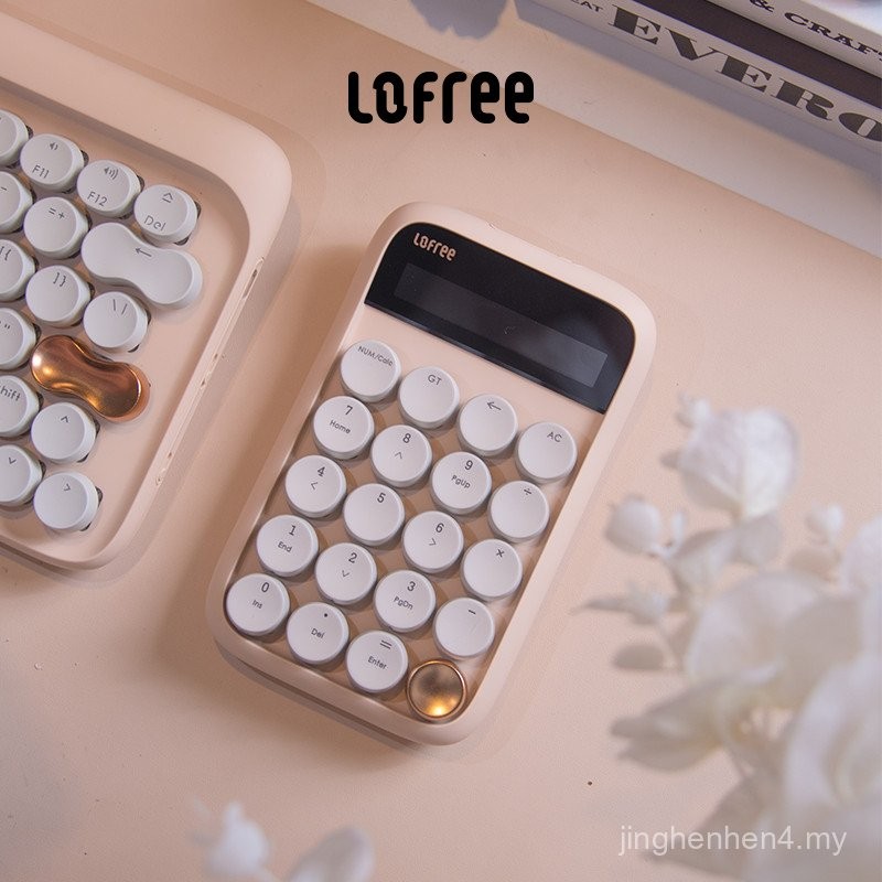 Luofei Calculator Rose Gold Milk Tea Computer Digital Keyboard Two-in ...