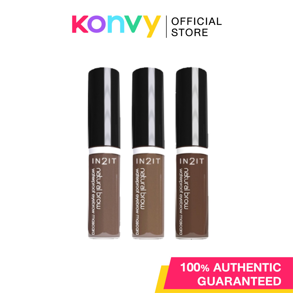 IN2IT Natural Brow Waterproof Eyebrow Mascara 6g (NBM) (3 Color to ...