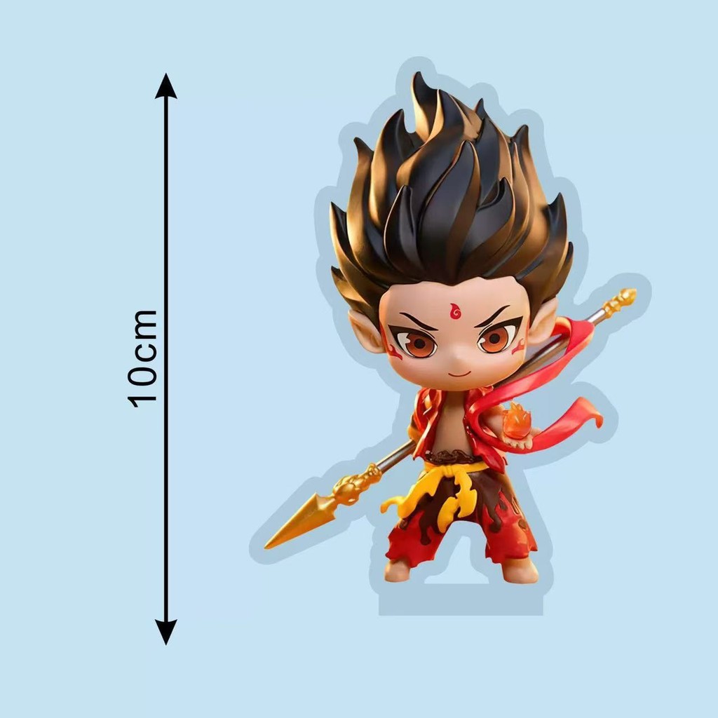 网红新款哪吒魔童降世生日蛋糕摆件装饰插件甜品台装扮手办公仔Internet celebrity's new Nezha demon child ...