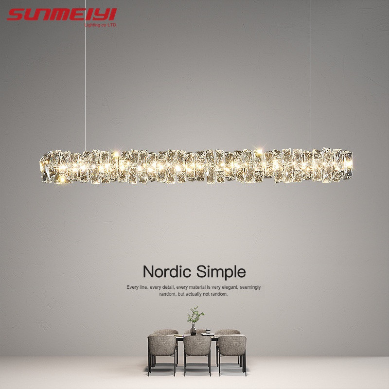 SUNMEIYI Modern Luxury Pendant Lights Crystal LED Chandelier For Dining ...
