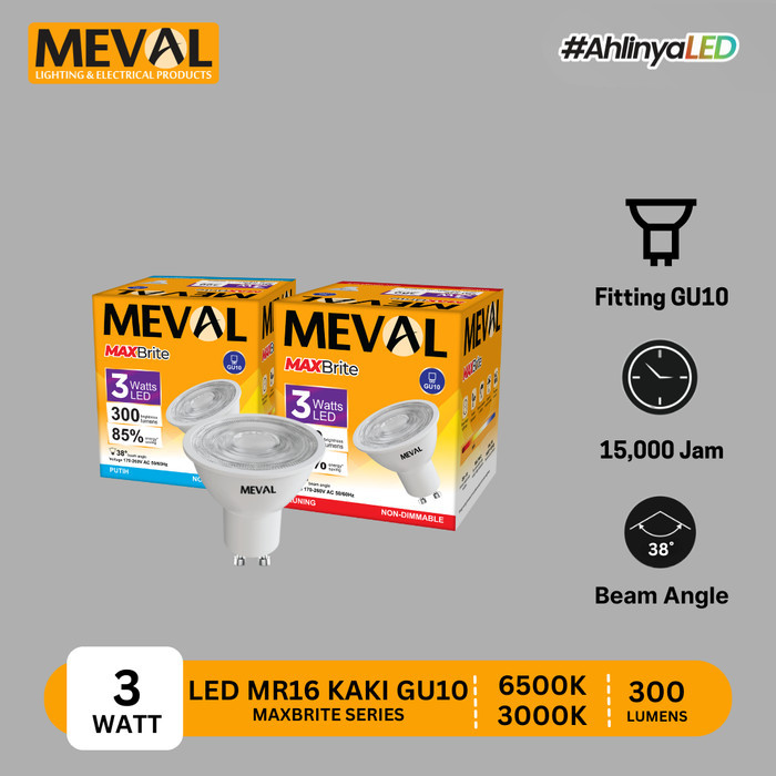 Meval MR16 LED lamp Fitting GU10 Maxbrite series | Shopee Malaysia