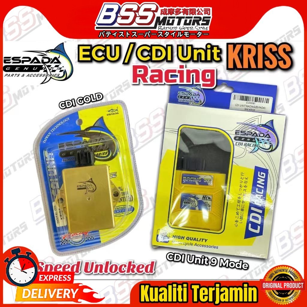 ESPADA KRISS Racing Gold CDI & 9 Mode ECU unit 6 Pin Kriss 1 Kriss 100 ...