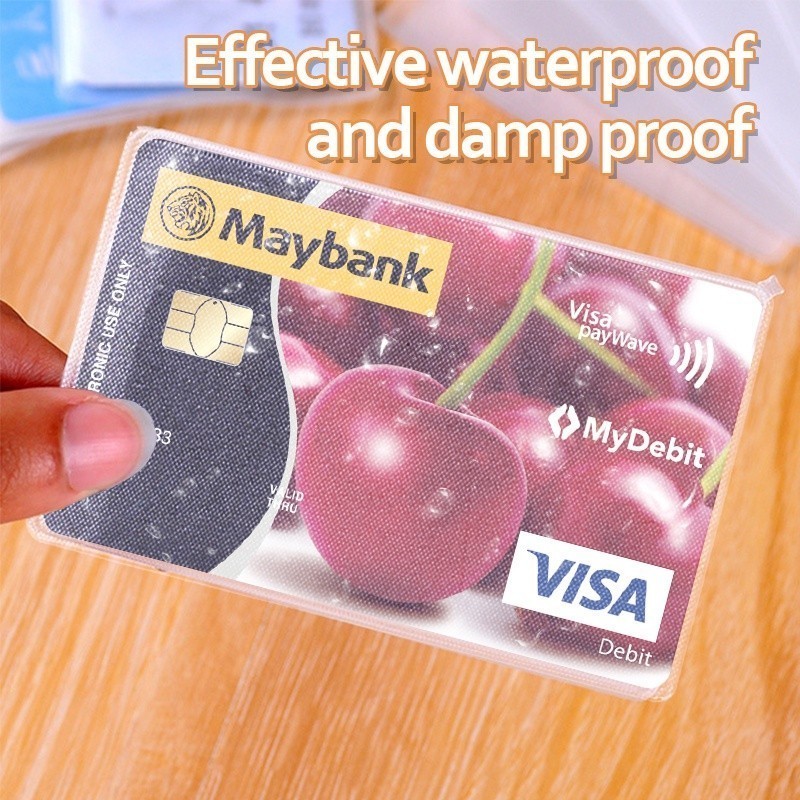 Waterproof Transparent PVC Card Cover Cardholder Case To Protect Credit ...